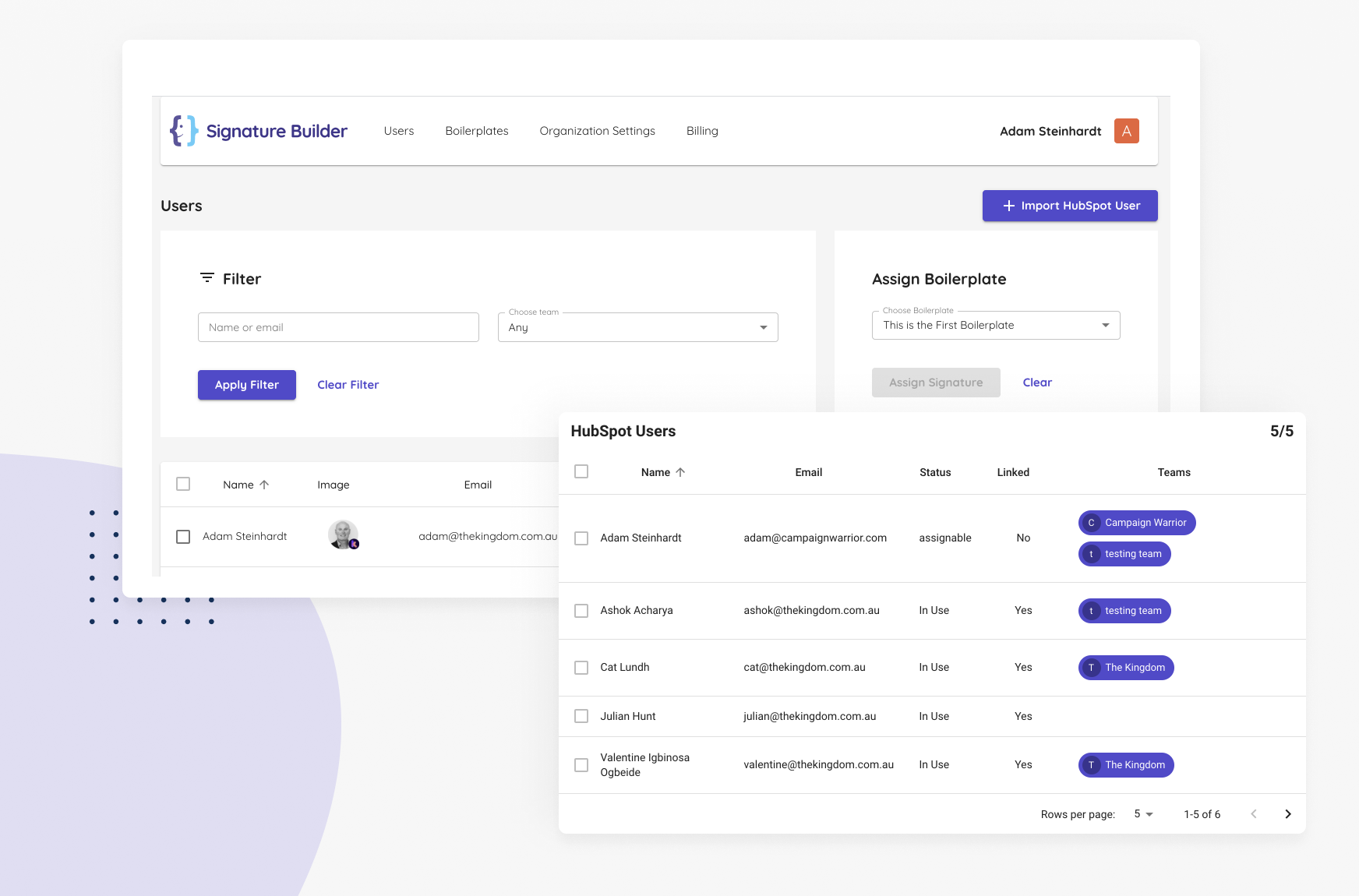 Signature Builder - HTML Email Signature Generator App for HubSpot.